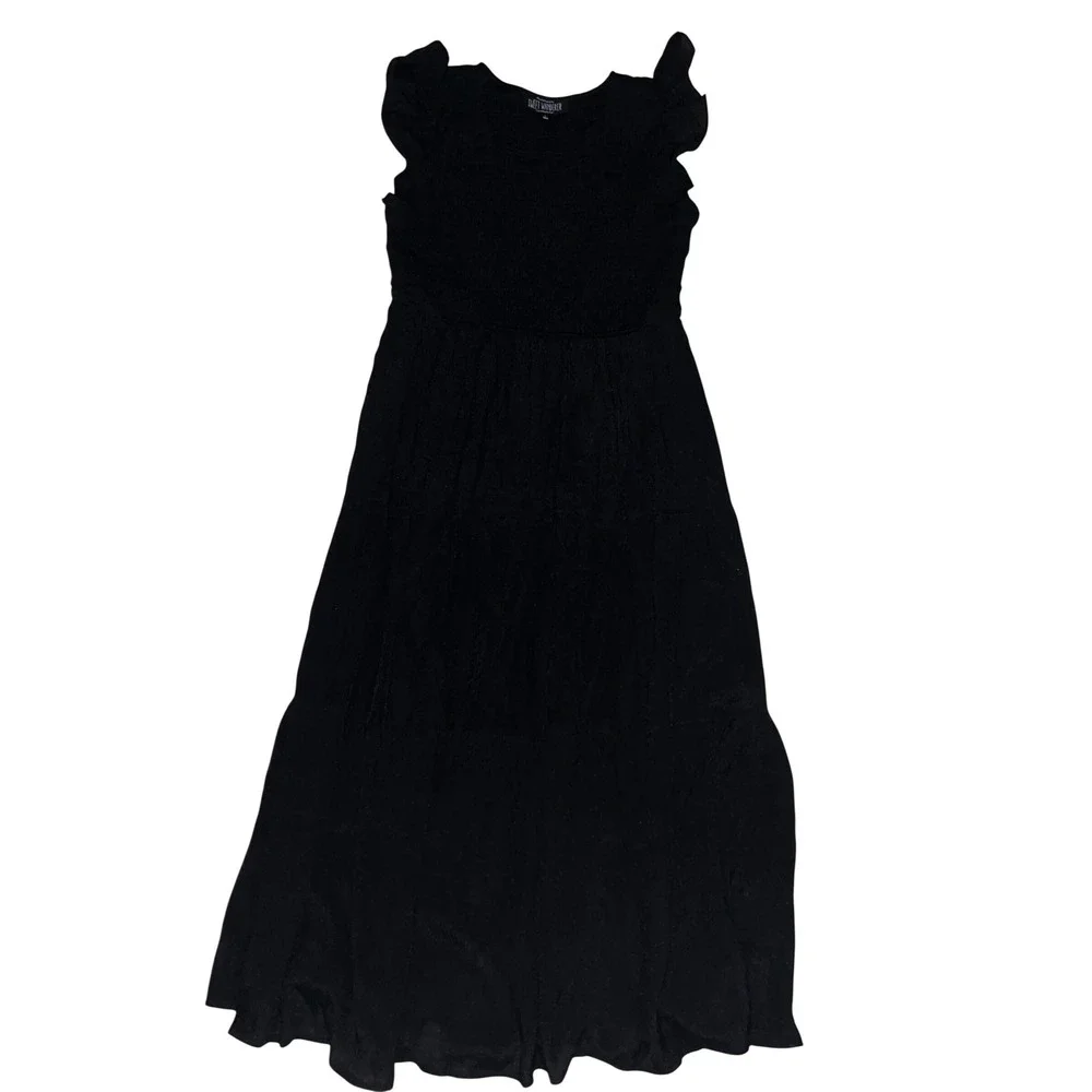 Sweet Wanderer | Dresses | Sweet Wanderer Black Smocked Tiered Maxi ...